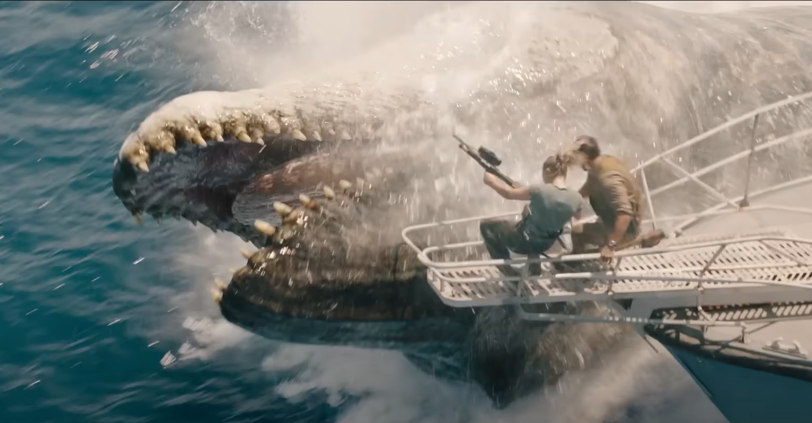 JURASSIC WORLD REBIRTH: The Mosasaurus Attacks In Thrilling First Clip