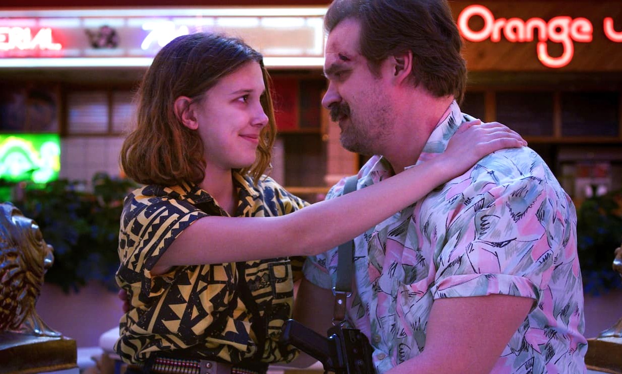 Millie Bobby Brown & David Harbour Are All Smiles & Hugs At STRANGER ...